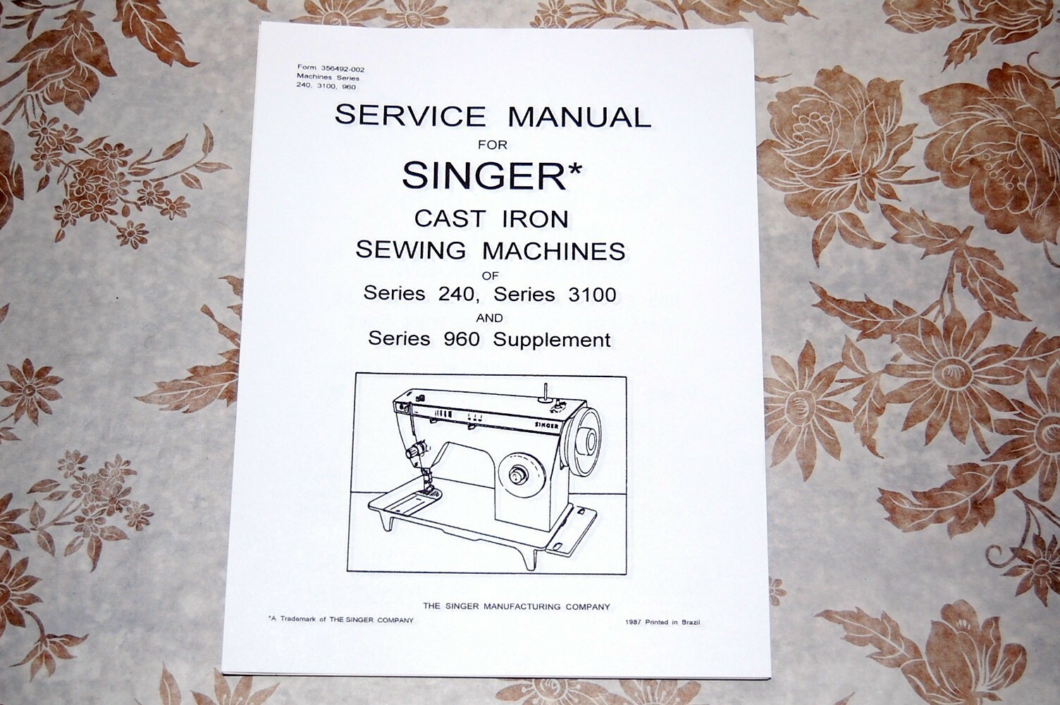 Singer Sewing Machines 961 964 966 967 968 972 974 Service Manual, on ...