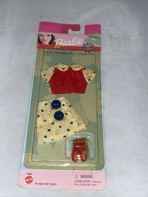 Barbie Fun To Dress Fashion By Mattel Learn Button MOC New Old Stock ...