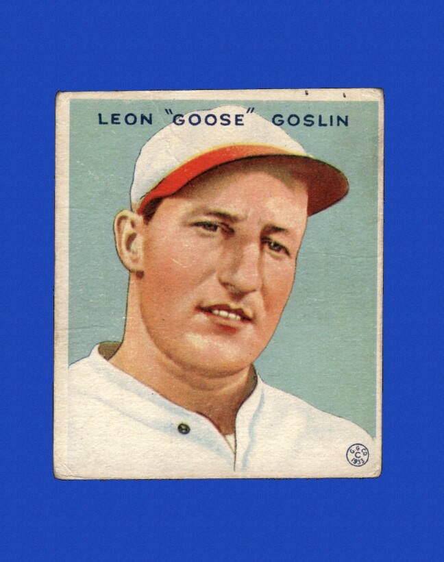 1933 Goudey Set-Break #110 Goose Goslin LOW GRADE (crease) *GMCARDS* | eBay