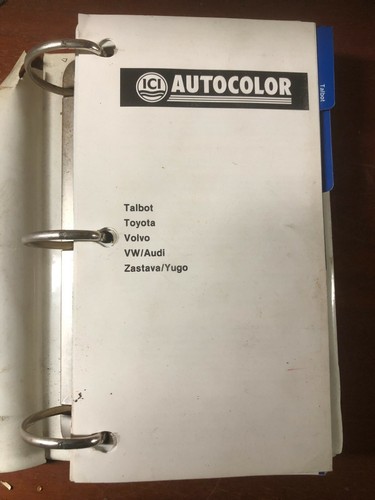 ici autocolor paint colour chips samples codes talbot toyota volvo vw ...