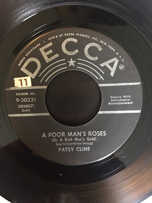 Patsy Cline 45 A Poor Man's Roses / Walkin' After Midnight Decca 9 ...