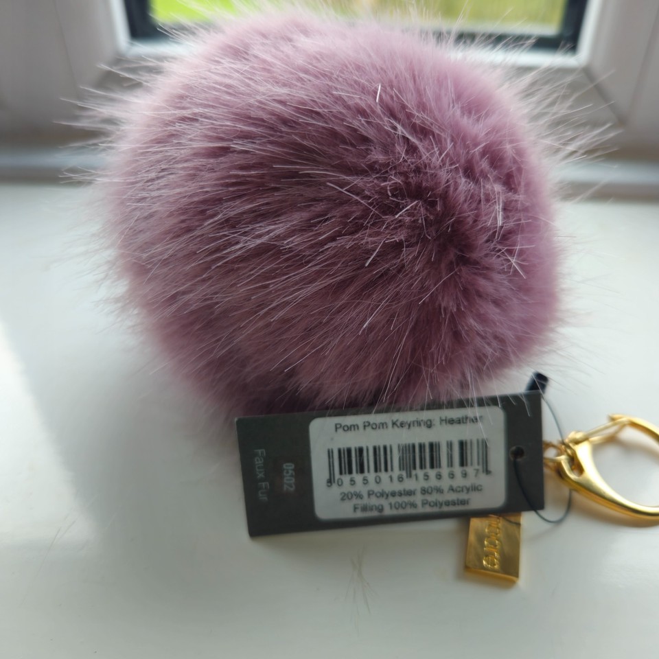 Helen Moore Faux Fur Pom Pom – Colour: Heather – Brand New in Box | eBay UK