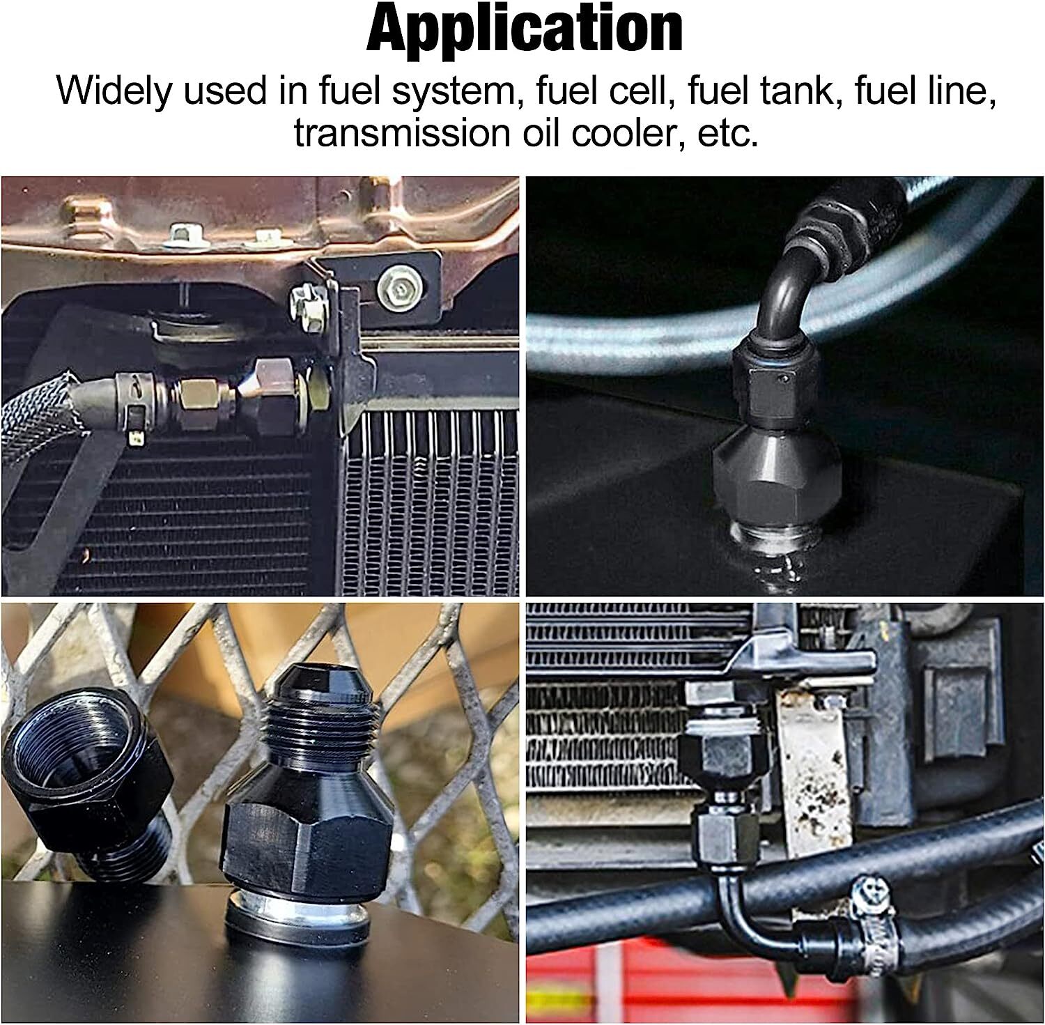 2Pcs 8AN Female to 6AN Male Flare Reducer Fitting Fuel Cell Bulkhead ...