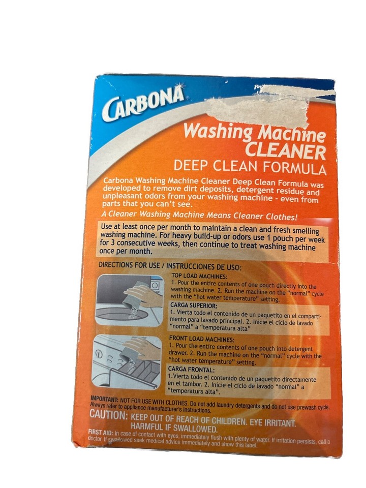 Carbona Washing Machine Cleaner Front & Top Load ~ Deep Clean Odor ...