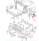 NEW AUDI A6 C6 FRONT BUMPER LEFT GUIDE SECTION 4F0807227 ORIGINAL 4F0 ...