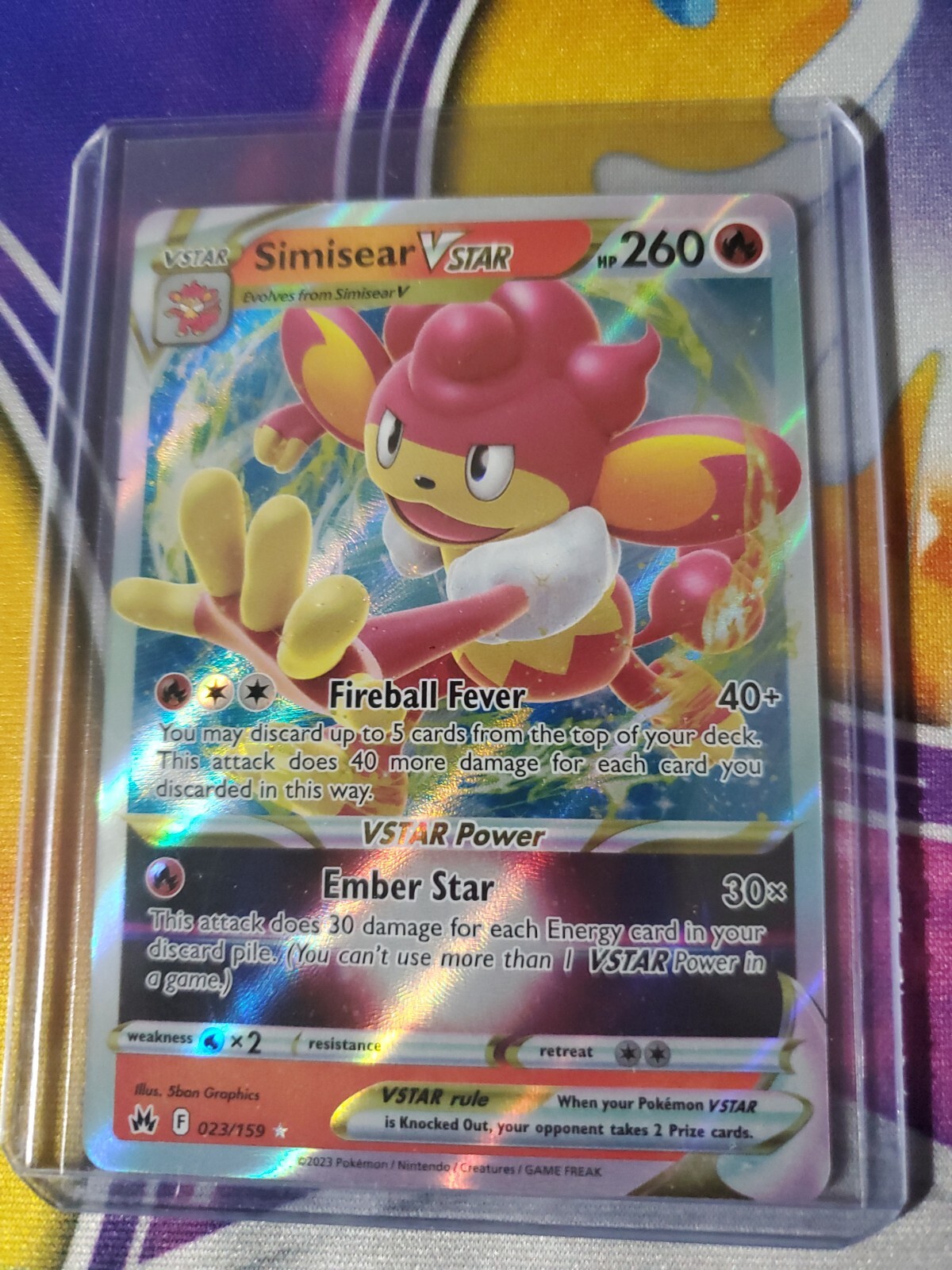Pokémon TCG Simisear VSTAR Crown Zenith 023/159 Holo Ultra Rare | eBay