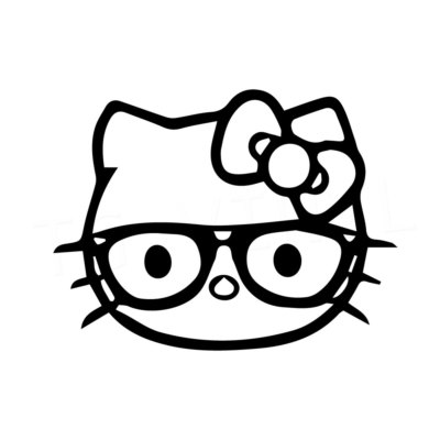 How To Draw Hello Kitty Nerd Step By Step
