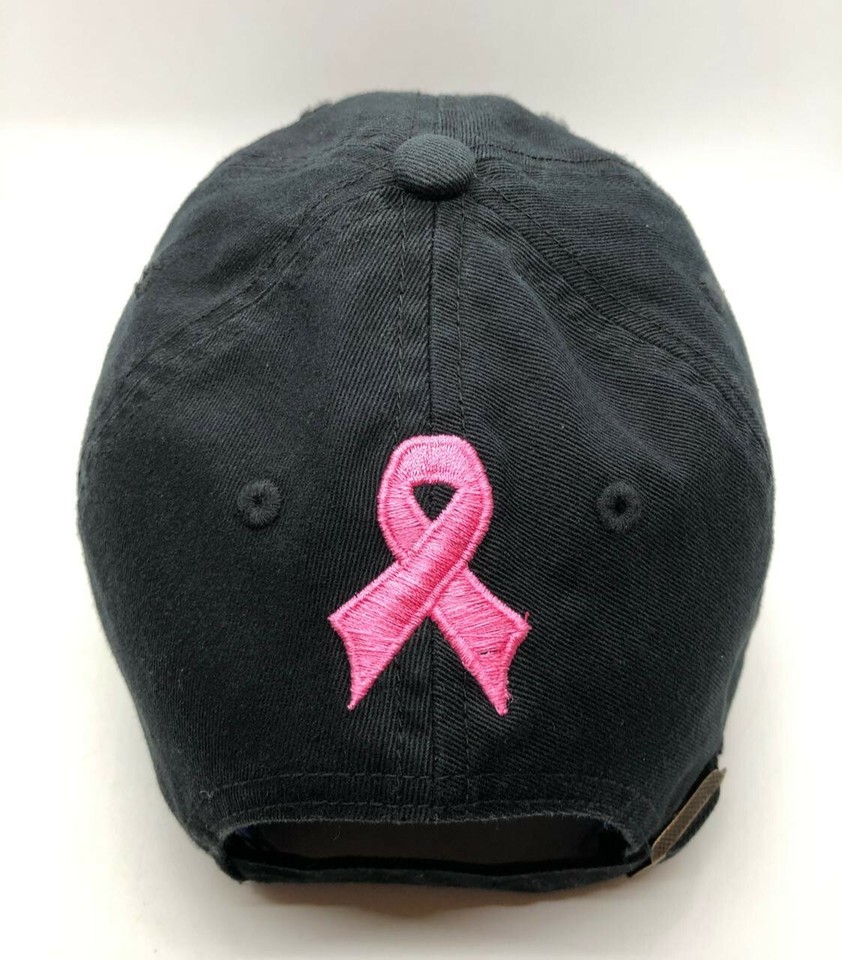 Spartans Pink Ribbon Cap Hat Adult Adjustable Black Cotton 47 Brand | eBay