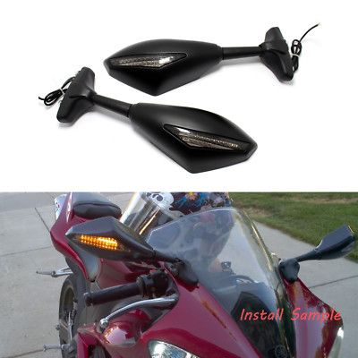 FOR KAWASAKI NINJA 650 / NINJA 300 BLACK LED TURN SIGNALS MOTORCYCLE ...
