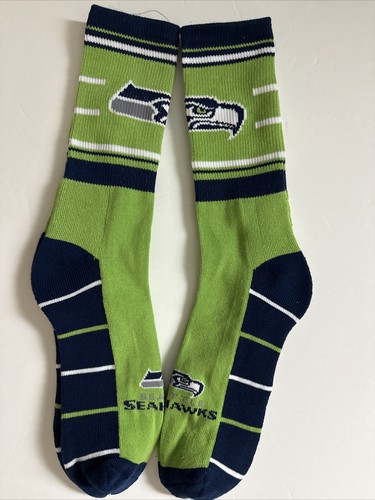 2 PAIR SET! Seattle Seahawks Adult Socks Large High Quality New Free ...
