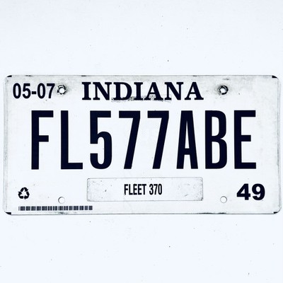 2007 United States Indiana Marion County Fleet License Plate FL577ABE ...