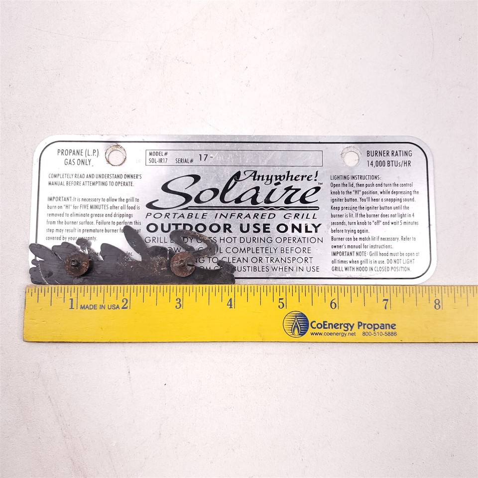 Solaire Infrared SOL-EV17 Replacement Labels Badges - Older Model | eBay