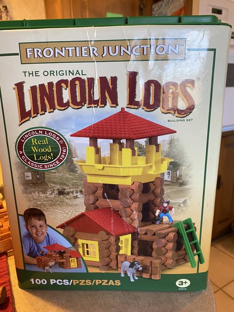 Original Lincoln Logs Frontier Junction Classic 100 Pcs Near Complete ...
