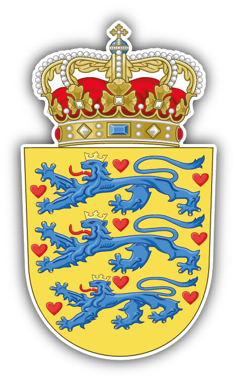 Denmark Coat Of Arms Car Bumper Sticker Decal ''SIZES'' | eBay