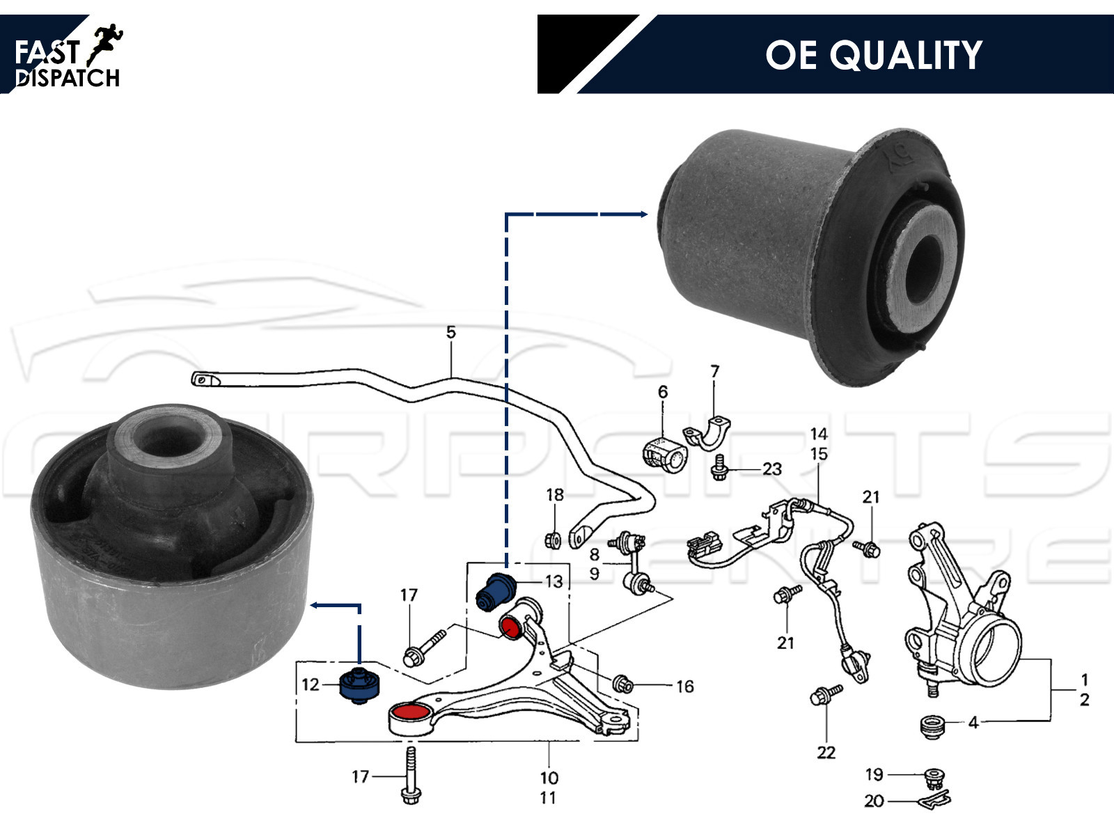 FOR HONDA CIVIC CRV FRV STREAM LOWER SUSPENSION WISHBONE ARM FRONT REAR ...