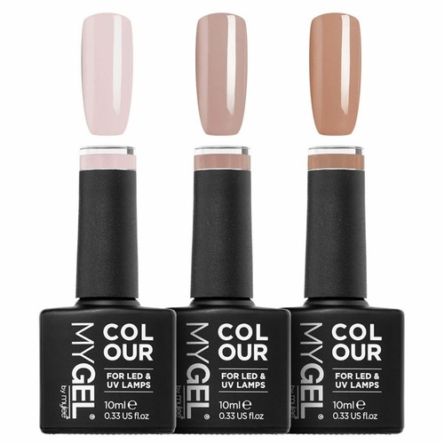 Mylee MYGEL Gel Nail Polish UV LED 3 Colour Nude Autumn Manicure Set ...
