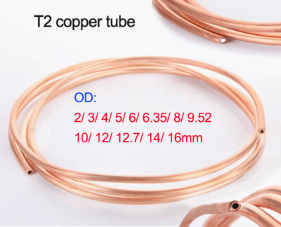 2mm/3mm/4mm/5mm-16mm Outer Diameter Microbore Copper Tube Pipe Coil ...