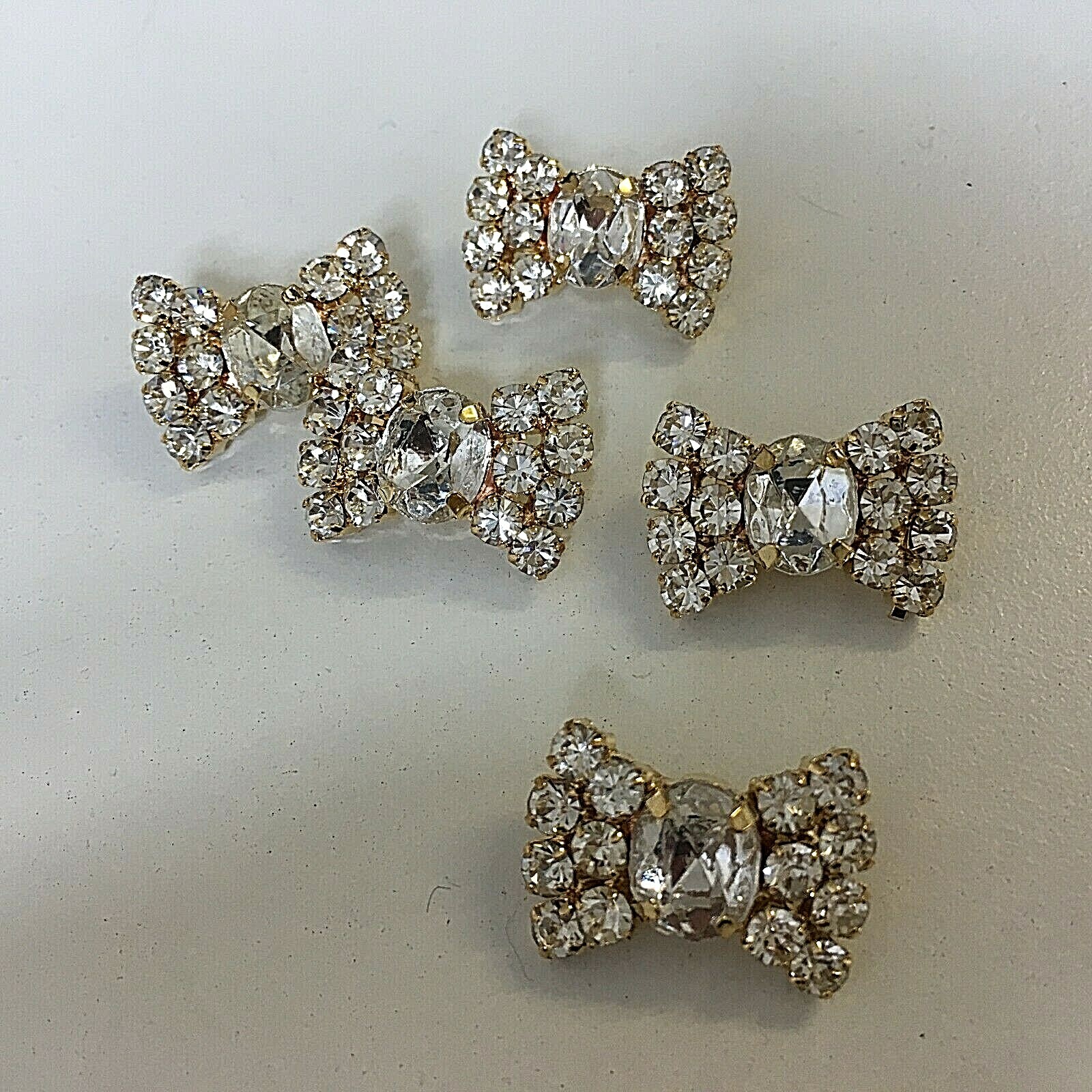 Crystal Diamante Buttons Gold & Silver All Shapes | eBay UK