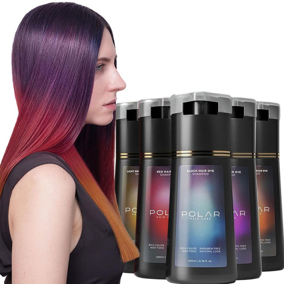Polar Hair Dye Shampoo,Polar Hair Care Shampoo 200ML Quick ...