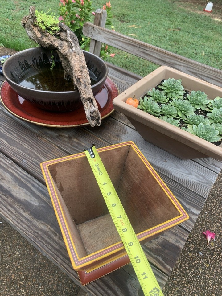 Vintage Hand Painted Wooden Monkey Planter NOS Or Trash Can Unique | eBay