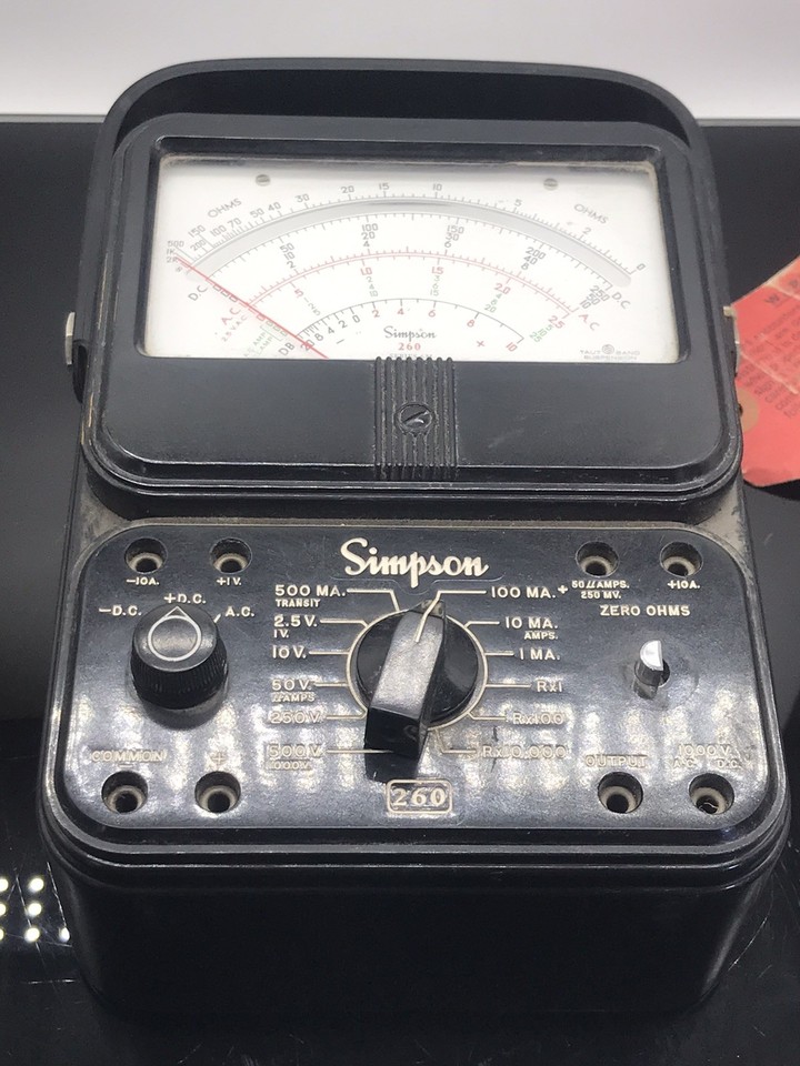 Simpson 260 series 6M Analog VOM VOLTMETER - untested - Volt Ohm ...