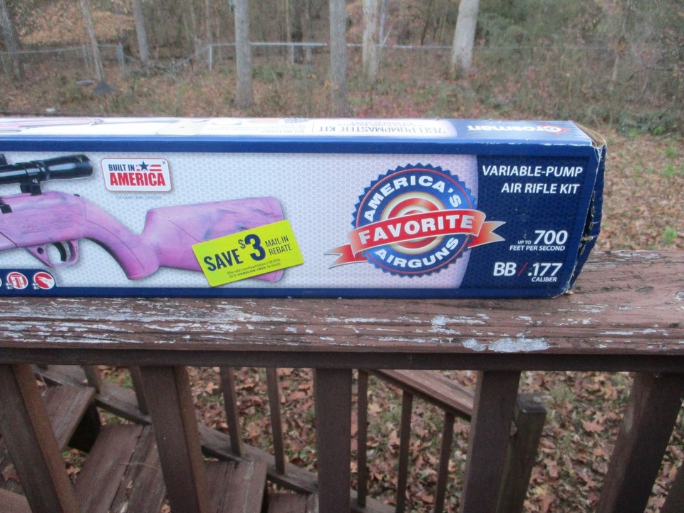 Vtg Crosman 760 Pumpmaster BB Gun Pink Carbine Air Rifle .177 Cal Kit w ...
