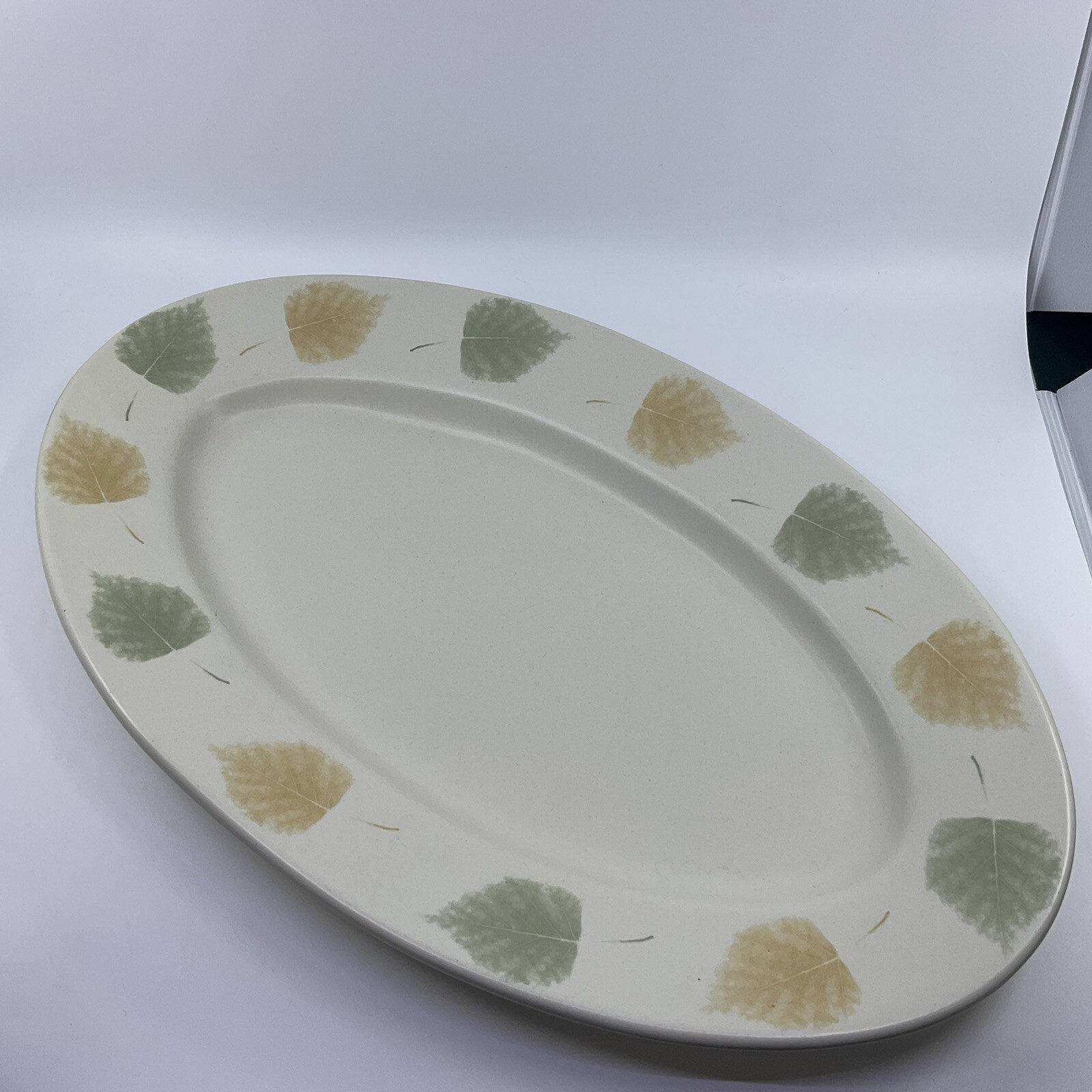 Denby Energy Leaf 20" X 12 1/2” Oval Serving Platter | eBay