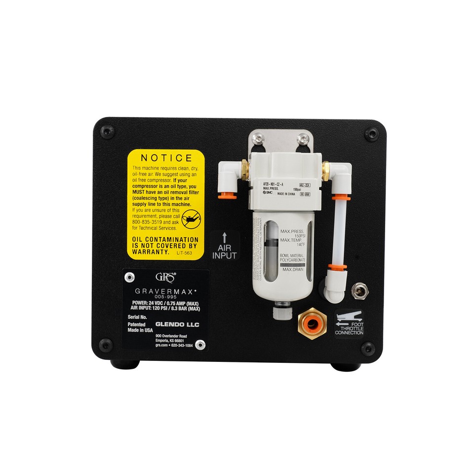 GRS® TOOLS 005-995 GRAVERMAX G8 WITH 901 HANDPIECE FOR ENGRAVING ...