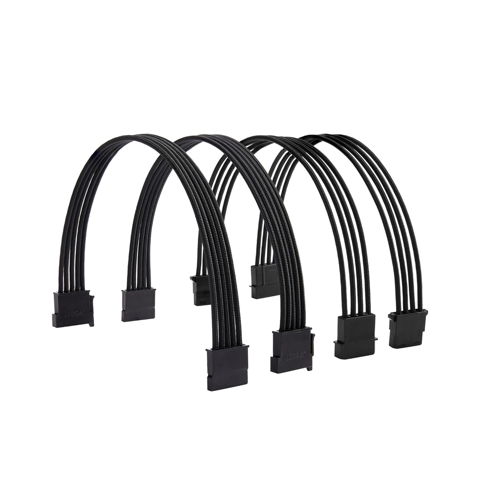 SATA + Molex Power Extension Cable Kit, Male to Female 11.8 Inch ...