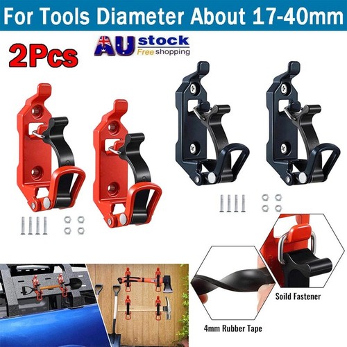 2x 17-40mm Quick Release Axe Shovel Holders Roof Rack Vehicle Wall ...