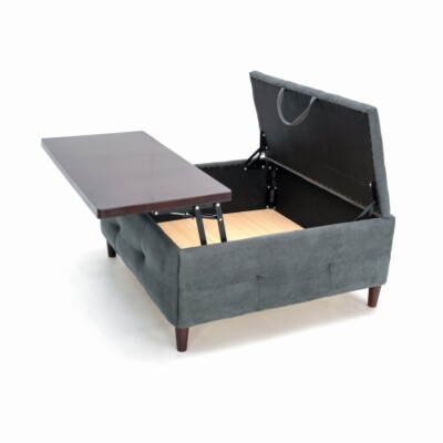 Square Storage Ottoman Bench,Upholstered Coffee Table Ottoman with ...