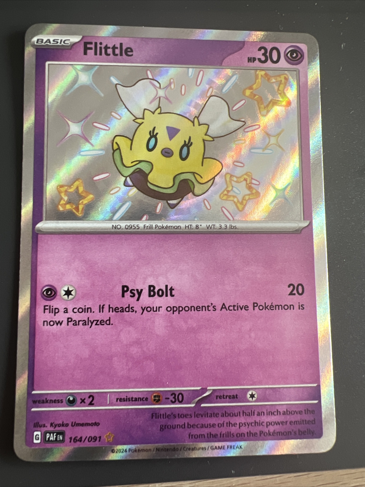 Pokémon Card - Shiny Flittle 164/091 - Scarlet & Violet Paldean Fates ...