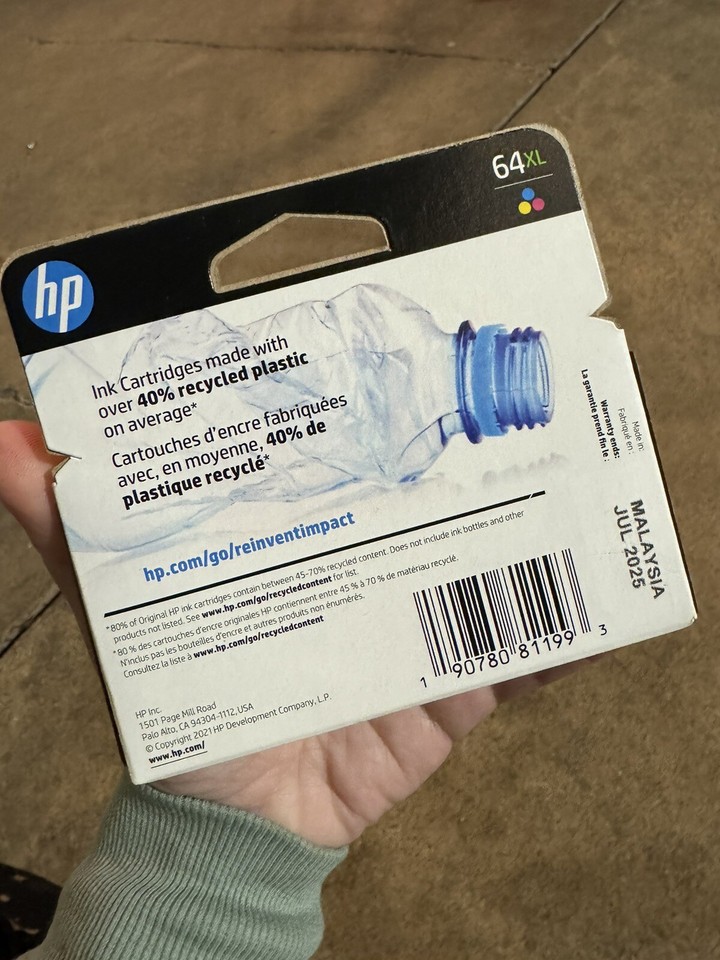 Sealed HP 64XL Tri Colors Ink Cartridges Envy Tango EXP April 2025 NEW | eBay