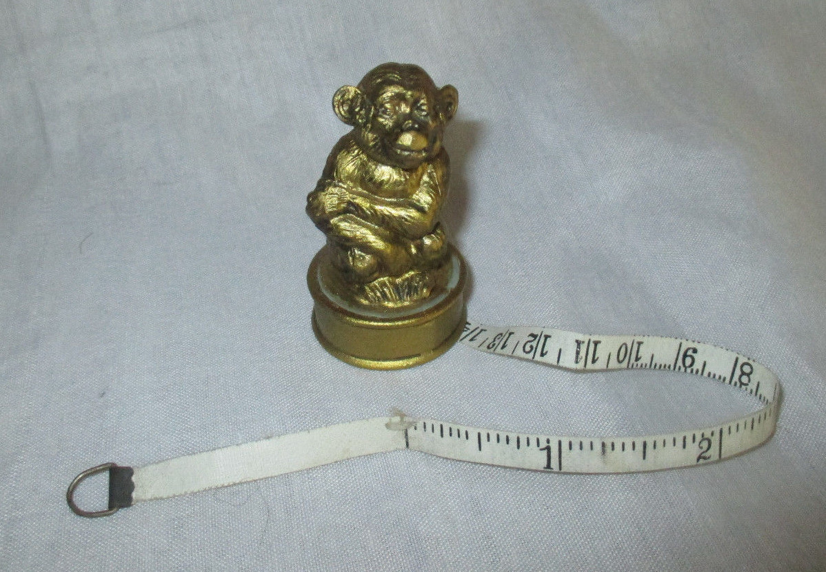 MONKEY TAPE MEASURE;FIGURAL,metal Antique 1890's Original | eBay