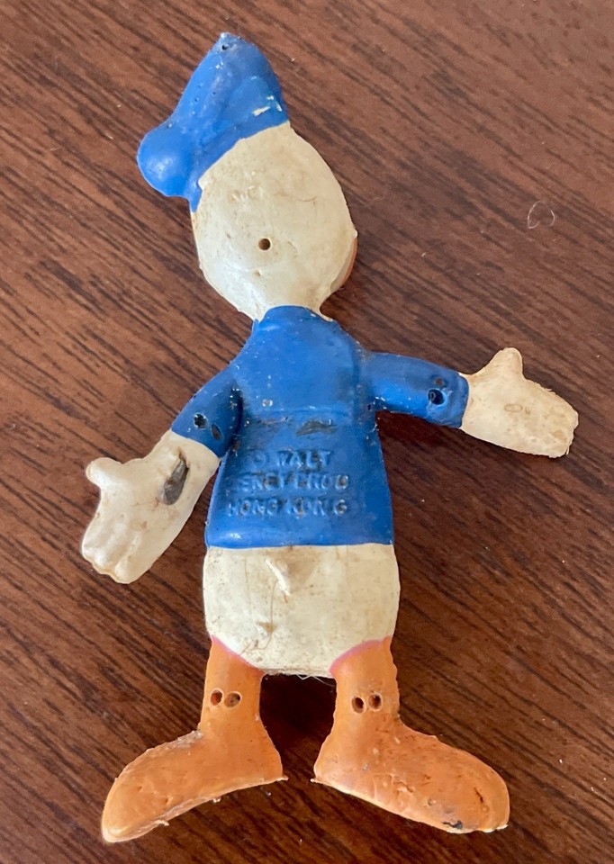 Vintage Donald Duck Bendy Rubber Figure Walt Disney Hong Kong 2.5" | eBay