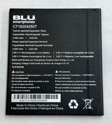 OEM BLU STUDIO MINI 2023 ST1020T REPLACEMENT BATTERY C716204250T ...