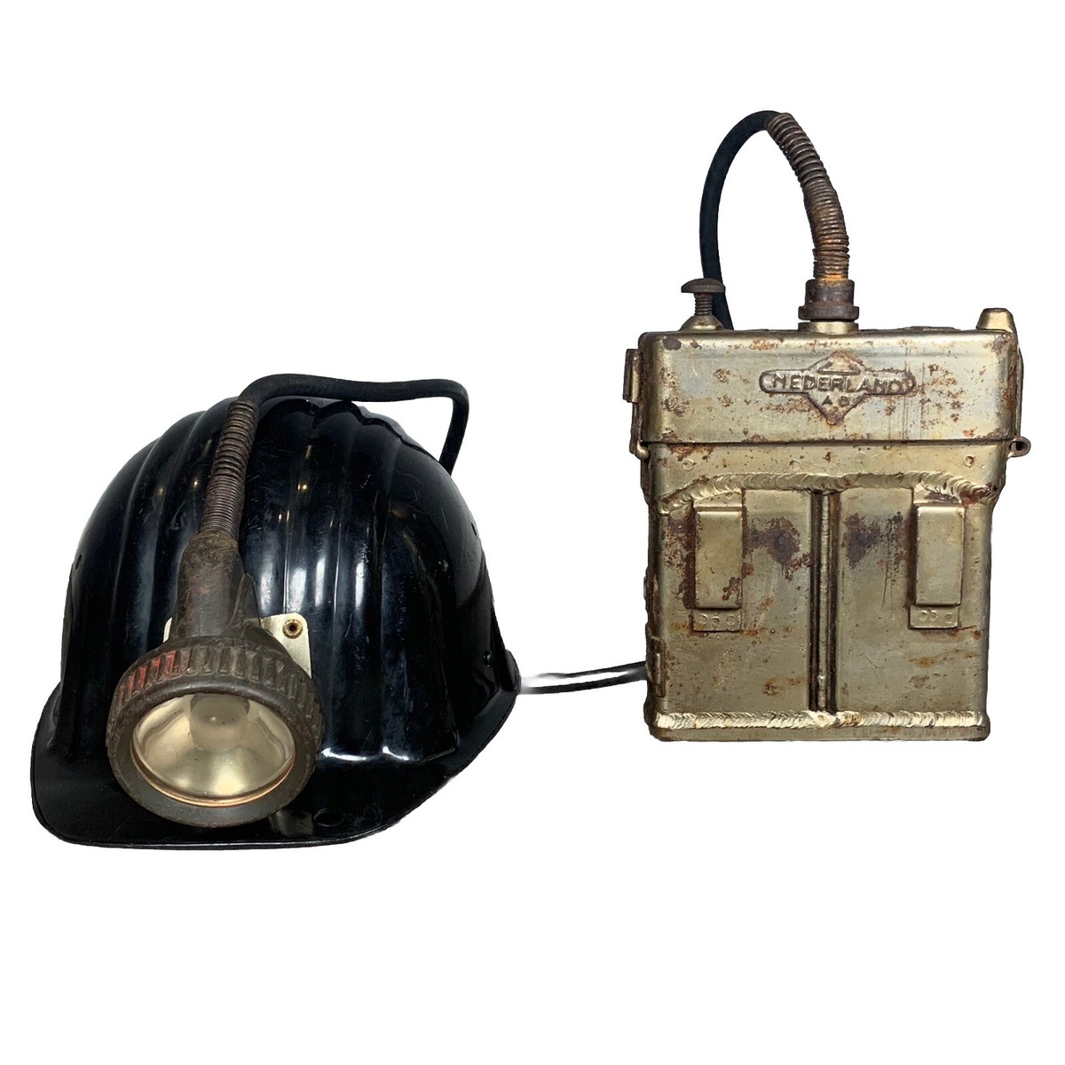 Miners Helmet 1970 Miner Icon Silhouette With Safety Helmet And