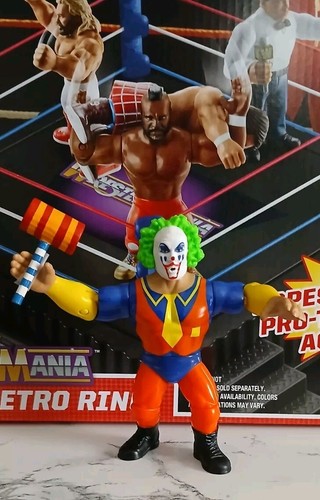 WWE Doink The Clown Retro Mattel Hasbro Style WWF WCW ECW Sledgehammer ...