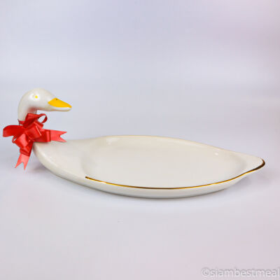 30cm Cartoon Duck Dessert Tray White Dinnerware Set Snack Tray Food ...