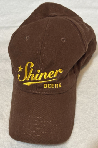Shiner Beer Baseball Cap || Brown Strap Adjustable Hat || preowned | eBay