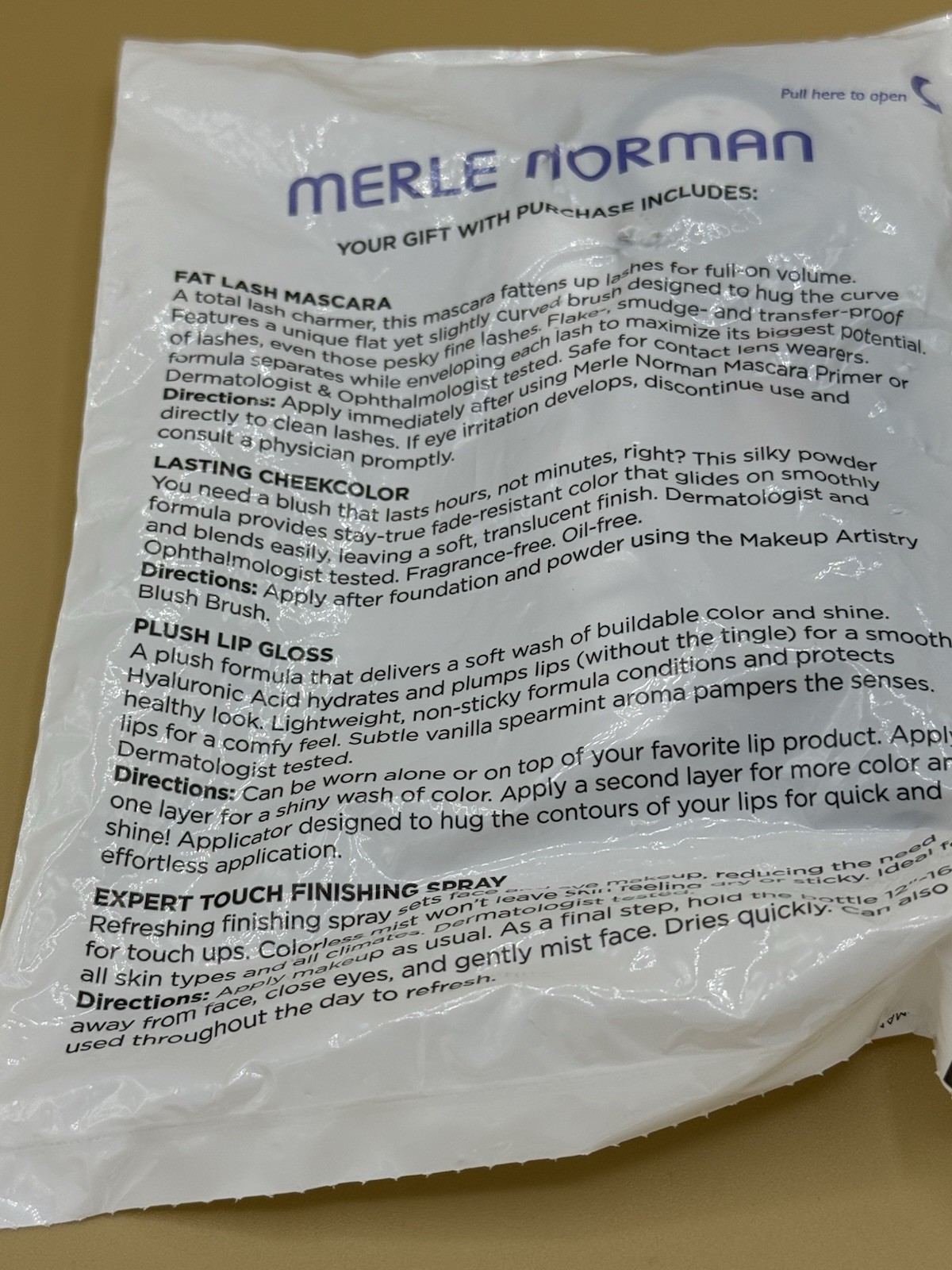 Merle Norman Sample Pack Gift With Purchase 4 Piece Set Plush Lip Gloss ...