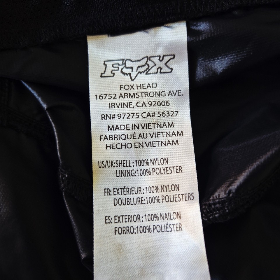 Fox Ranger Wind Vest Black Womens Size M Compact, ultra-light and ...