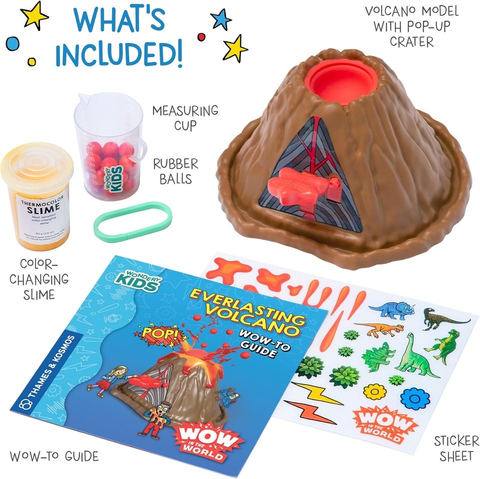 Interactive Volcano STEM Kit - Erupting Slime Lava, Science Fun ...