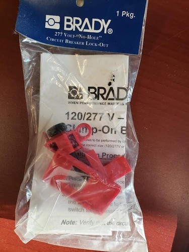 Brady 277 Volt " No-Hole" Circuit Breaker Lock- Out. NEW in Package ...