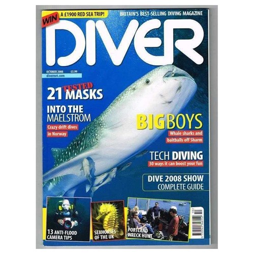 Diver Magazine October 2008 mbox2972/b 21 Big Boys Whale sharks and ...