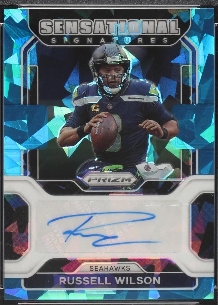 2021 Panini Prizm - Sensational Signatures Russell Wilson #SS-RW Blue ...