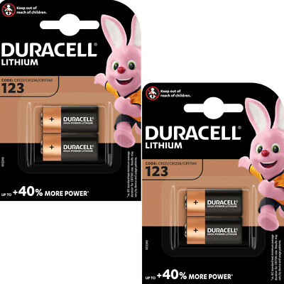 4 x DURACELL LITHIUM 123 CR123A DL123 Photo Batteries | eBay