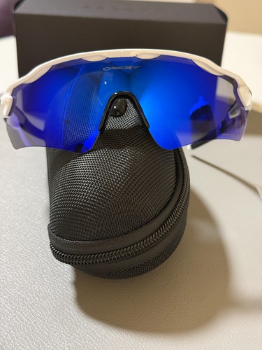 Oakley OO9208 Sunglasses Radar EV Path Polished White Frames Blue Lens ...