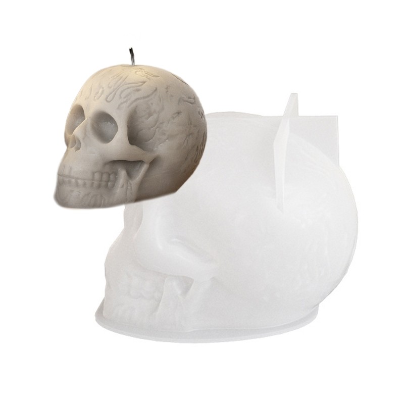 3D Skull Silicone Mold Halloween Decoration Handmade Soap Molds | eBay UK