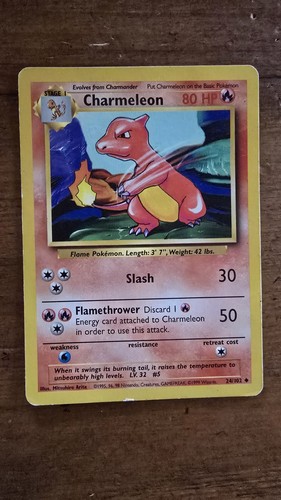 Pokemon Chameleon Base Set Rare Vintage Card 24/102 NM Condition | eBay